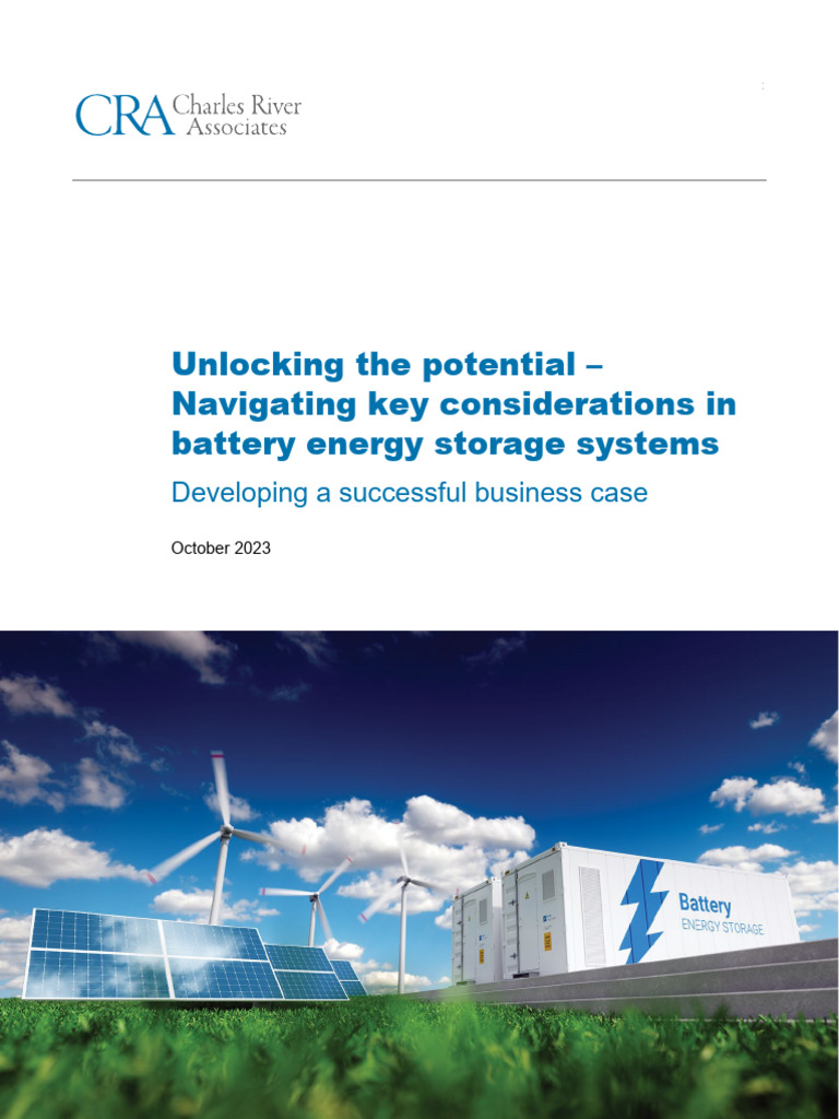 CRA-Whitepaper-BESS October 2023 | PDF | Electrical Grid | Arbitrage