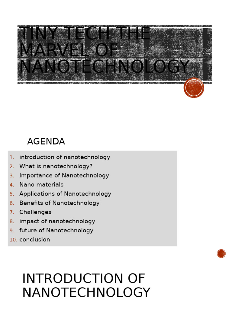 Tiny Tech The Marvel of Nanotechnology | PDF