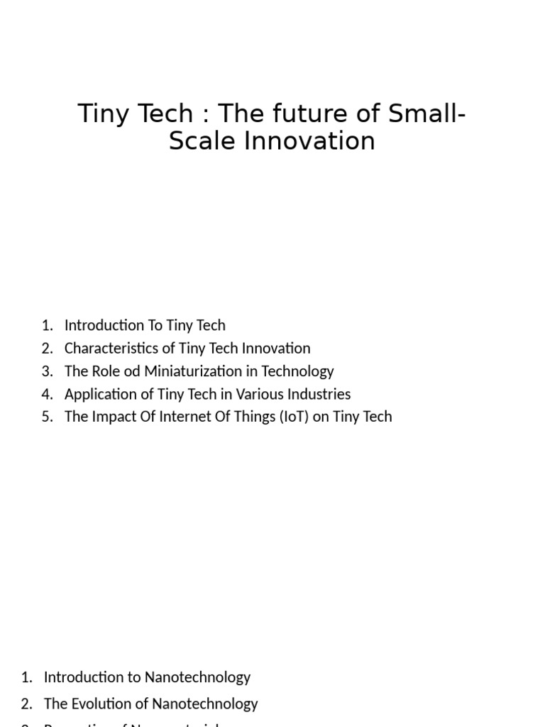 Tiny Tech | PDF