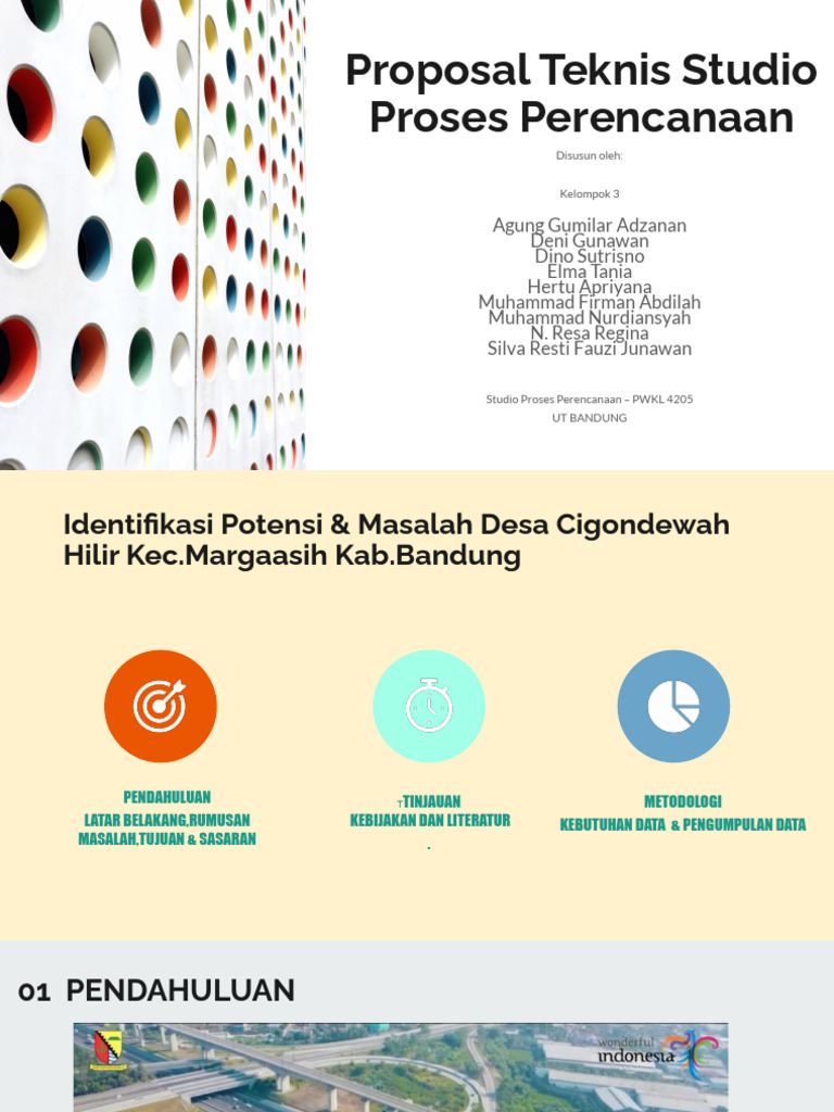 Proposal Teknis Studio Proses Perencanaan | PDF