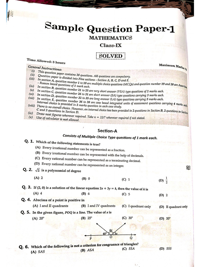 Practice Sample Paper 2 | PDF