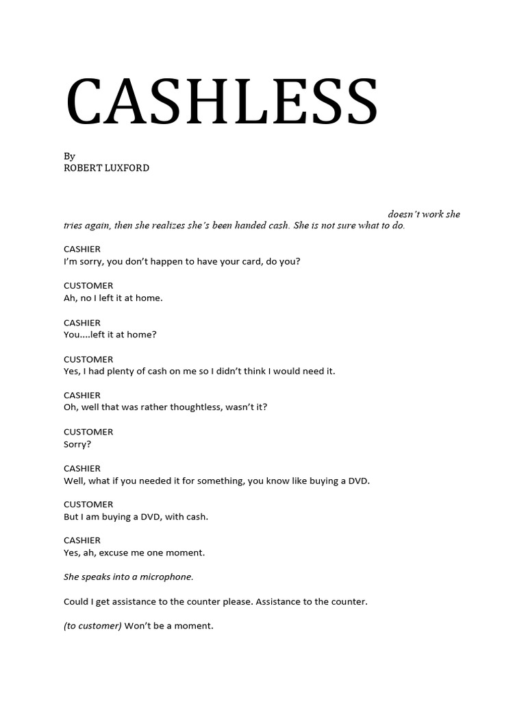 Cashless | PDF | Cashier