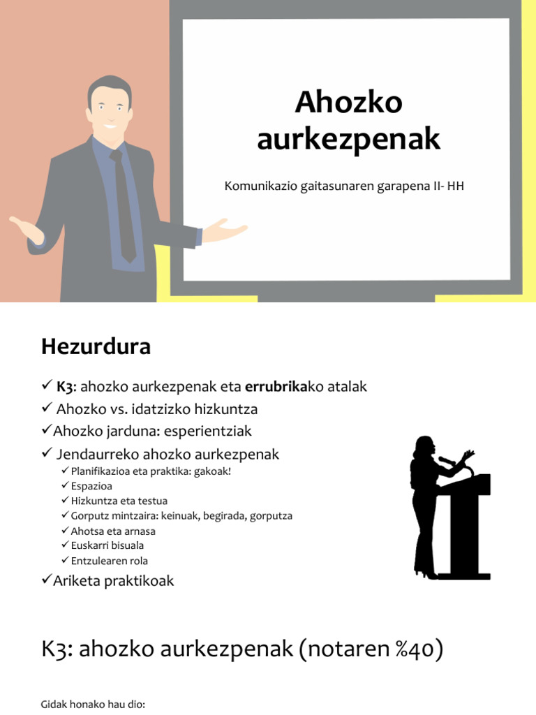 Gaia Ahozko Aurkezpenak NV | PDF