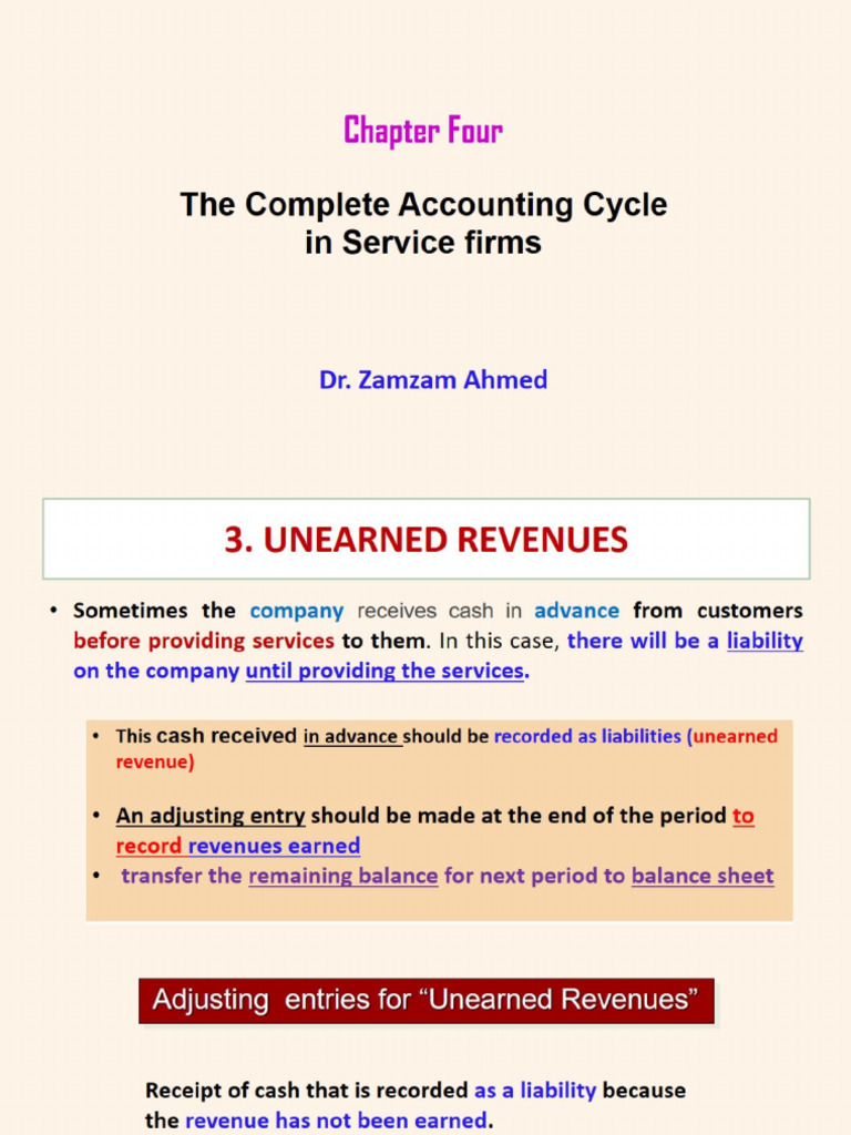 Ch. 4 Part 2 Revenues (Unearned& Receivable) | PDF