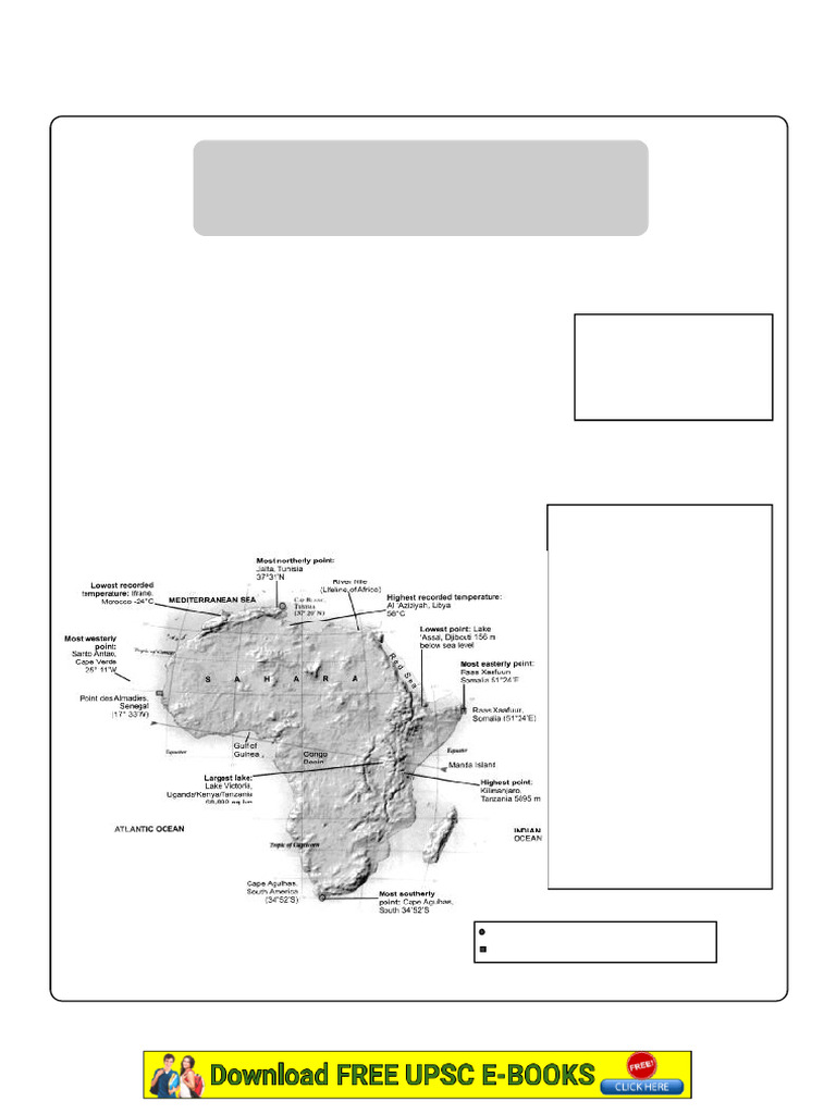 Overview of Africa's Geography and Features | PDF | Nile | Africa
