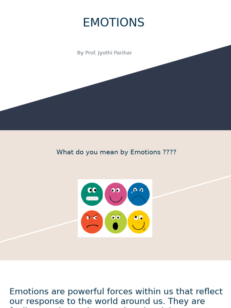 Emotions Pdf Emotions Mental Health