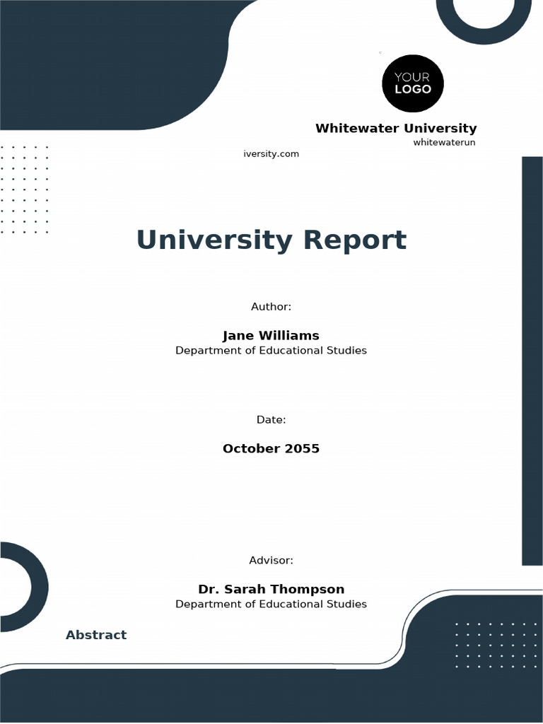 University Report Template | PDF | Educational Technology | Qualitative ...