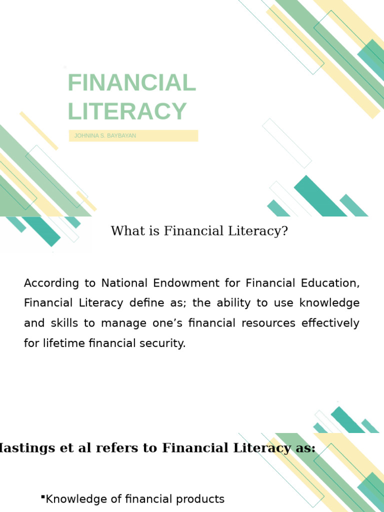 Financial Literacy | PDF | Financial Literacy | Interest