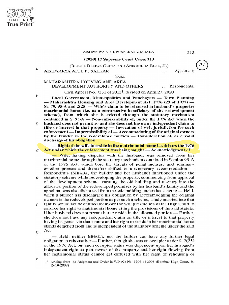 Ashwairya Atul Pusalkar | PDF | National Supreme Courts | Supreme Court ...