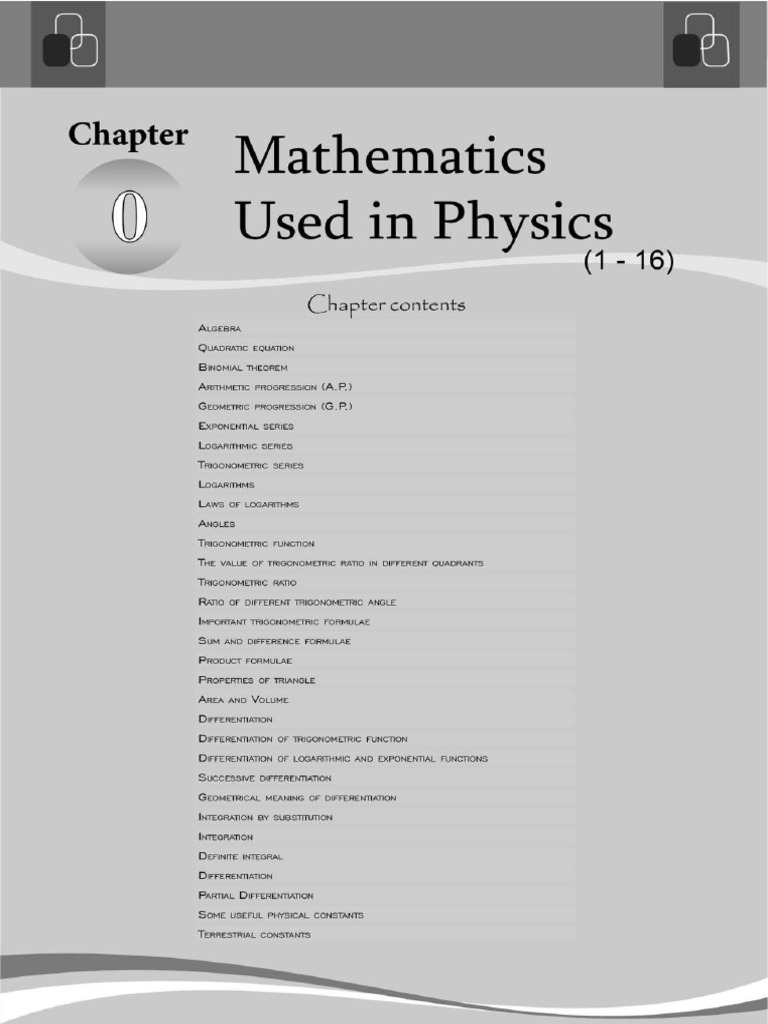 Basic Maths in Physics | PDF | Equations | Mathematical Analysis