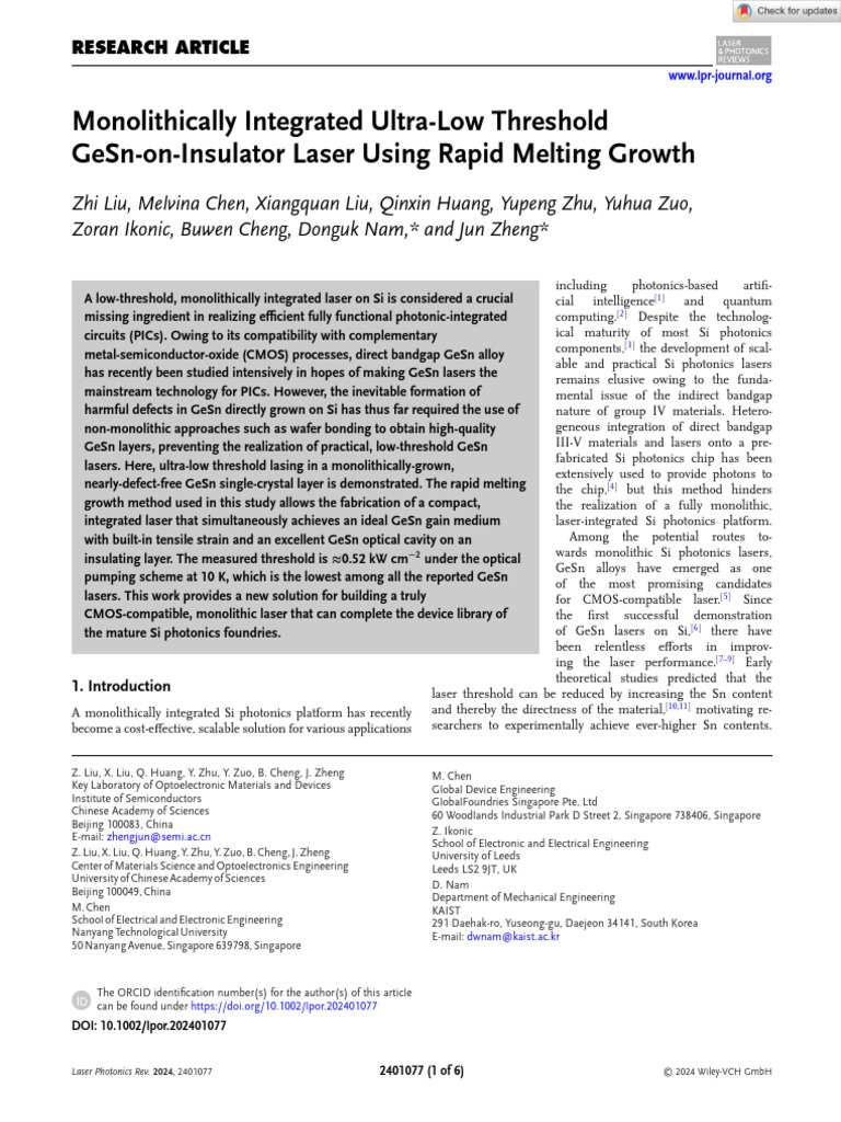06 Chen - Monolithically Integrated Ultra-Low Threshold GeSn-on ...