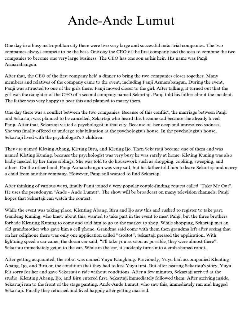 Ande-Ande Lumut PDF | PDF