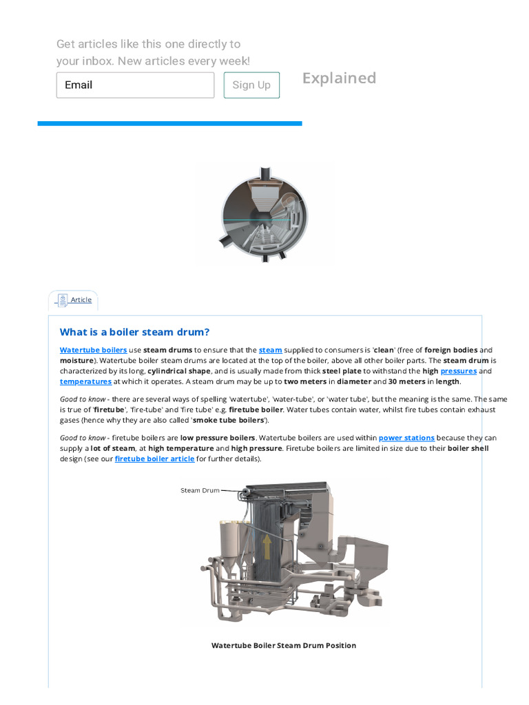 Boiler Steam Drum Explained - saVRee | PDF | Boiler | Steam