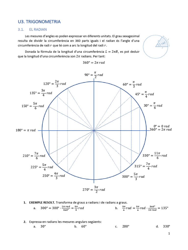 Dossier 1 Batx CT 03 Trigonometria | PDF