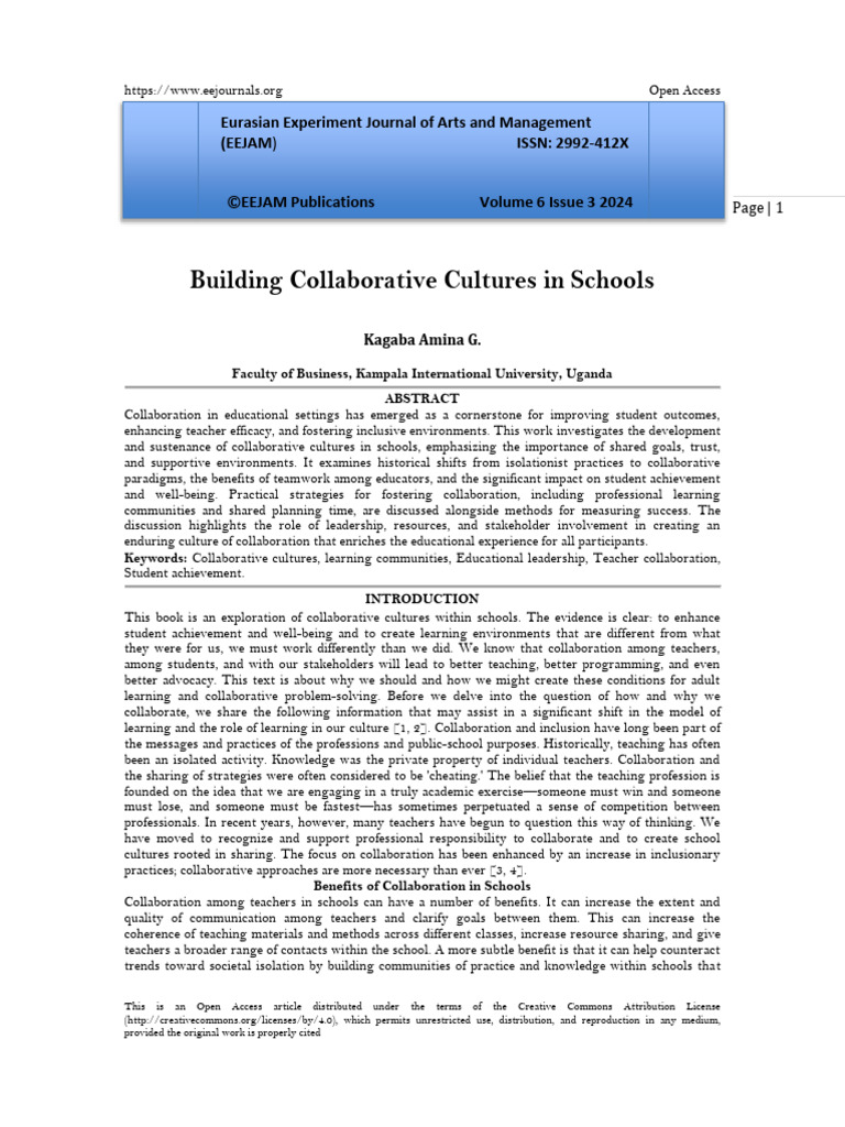 Building Collaborative Cultures in Schools (WWW - Kiu.ac - Ug) | PDF ...