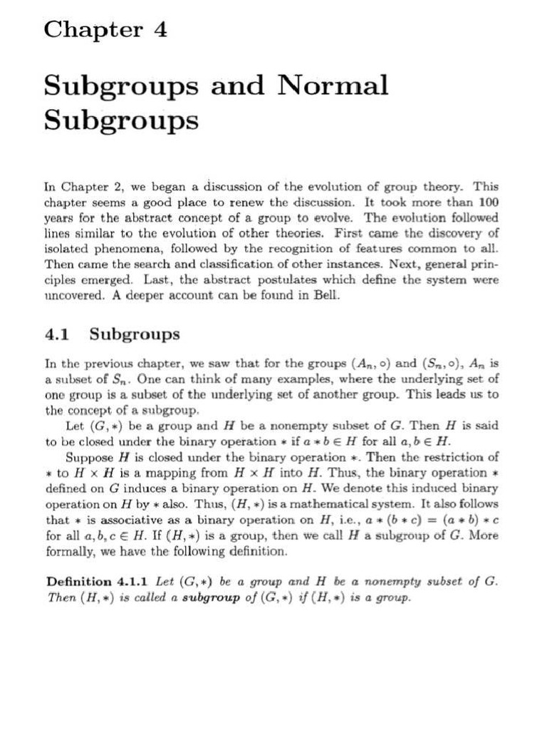 Subgroups and Normal Subgroups | PDF