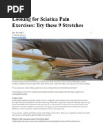 Printable Sciatica Exercise Guide | PDF | Diseases And Disorders ...
