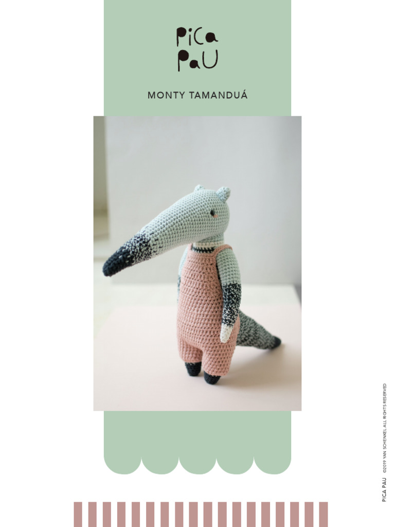 Patrón Amigurumi Monty Tamanduá | PDF | Ley de derechos de autor ...