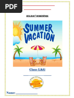 Holiday Homework LKG | PDF | Kindergarten