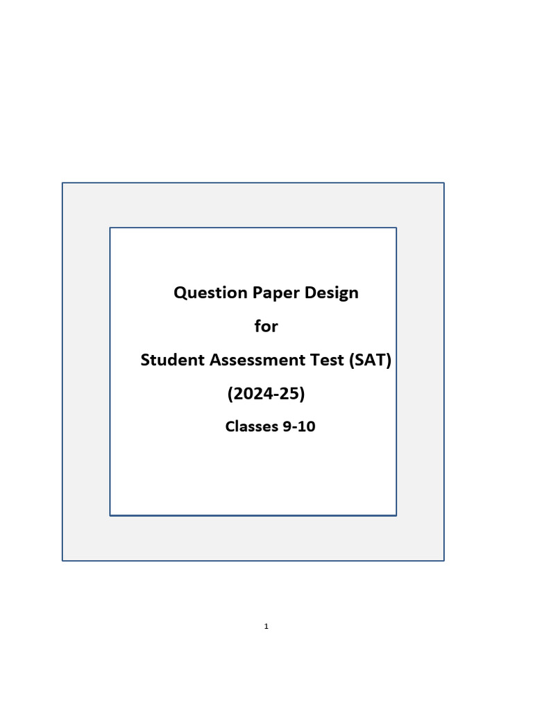 SAT Question Paper Design 2024-25 | PDF | Multiple Choice | Sat