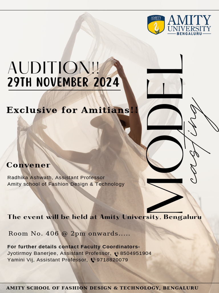 Brochure For Fashion Show Amity PDF | PDF | Style | Fashion