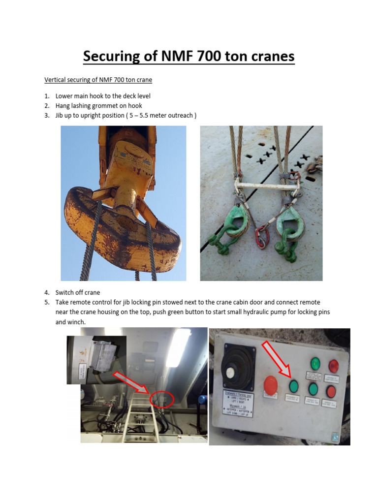 Vertical Securing of NMF 700 Ton Cranes Updated | PDF