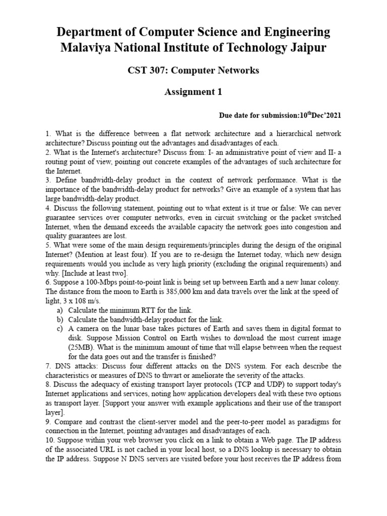 Assignment 1.Docx | PDF | Domain Name System | Transmission Control Protocol