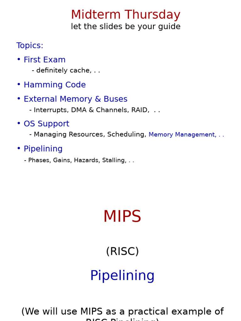 12_MIPS_Pipelining | PDF | Office Equipment | Computer Architecture