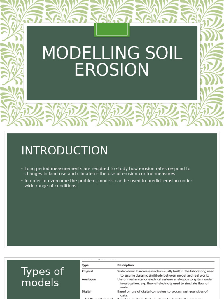 10 Modelling Soil Erosion | PDF | Erosion | Soil