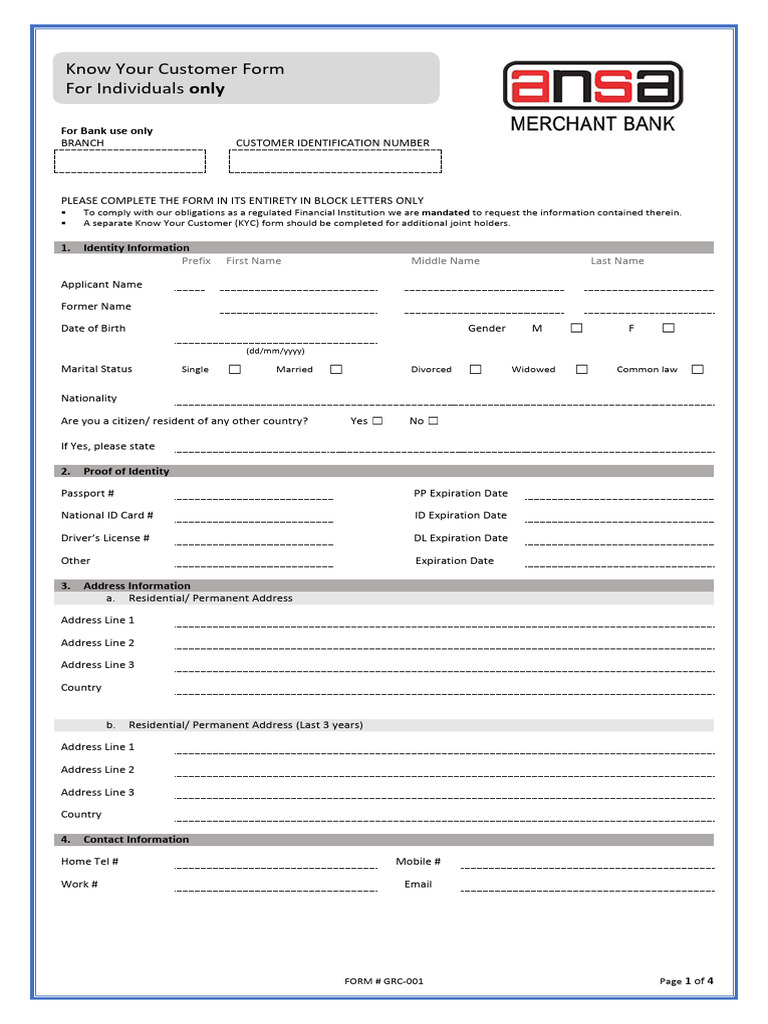 KYC Form | PDF | Identity Document | Employment