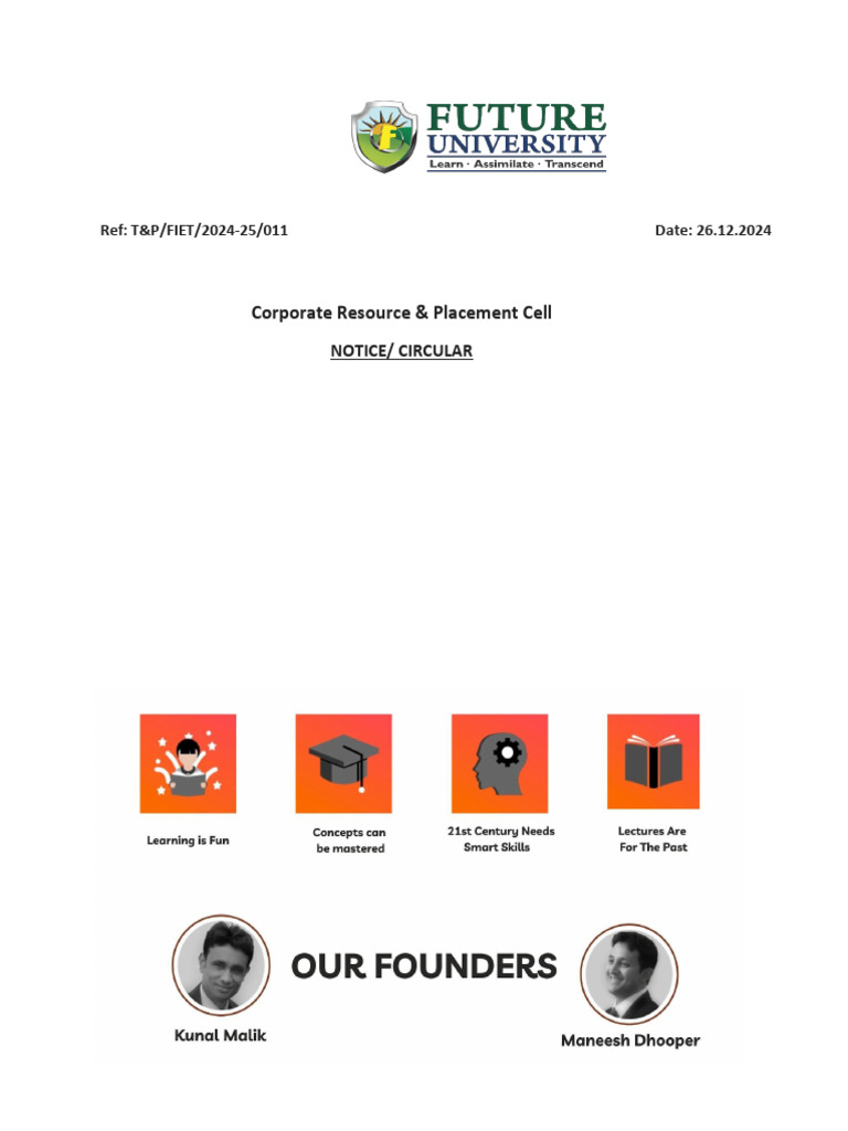 Notice-Planetspark Drive On 30th December | PDF | Business