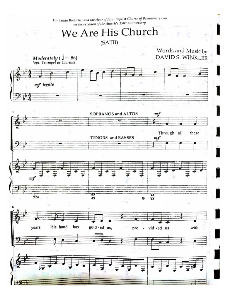 We Are His Church Music Sheet | PDF