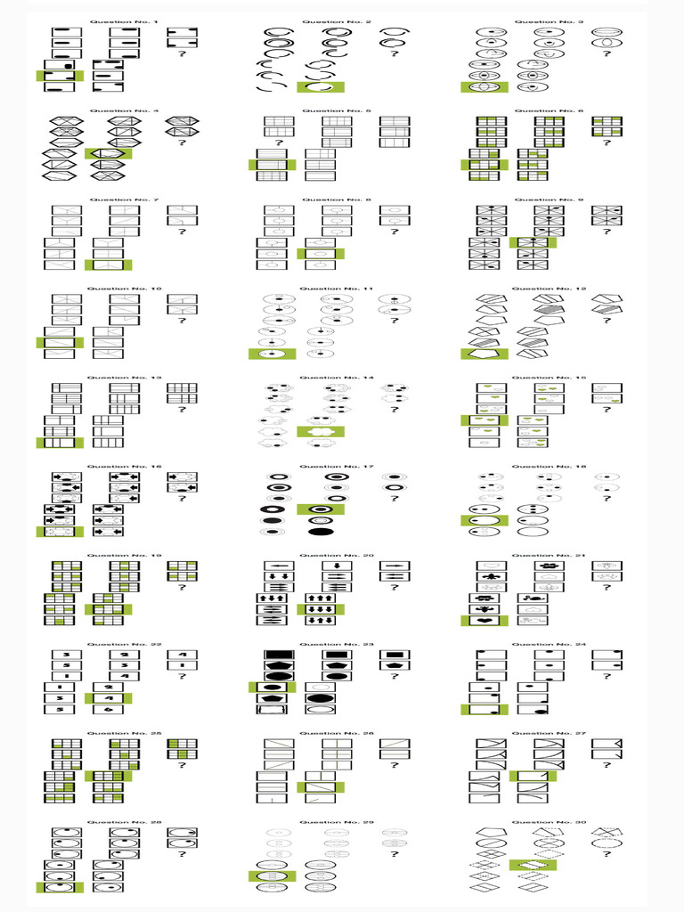 Correct IQ Answers Matrix-2 | PDF