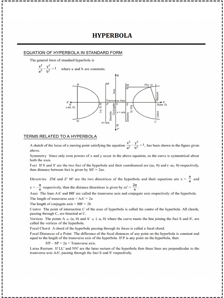 Hyperbola | PDF