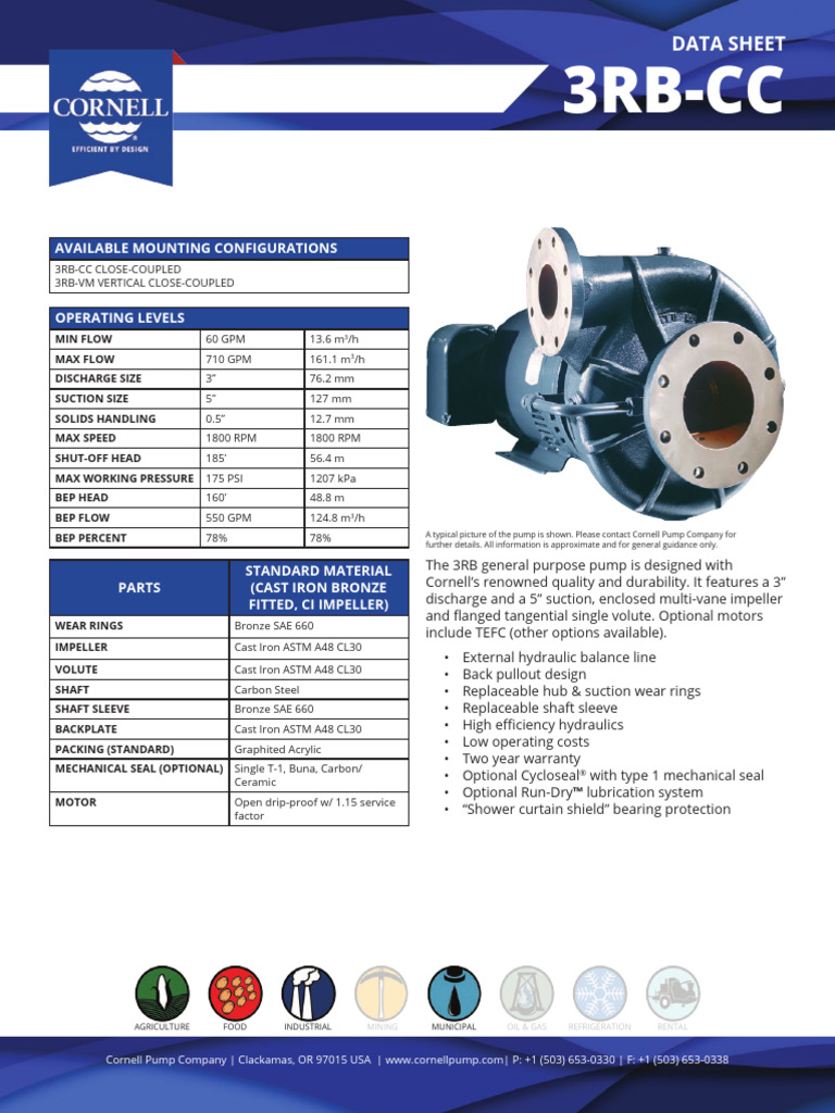 DS_3RB-CC (1) | PDF | Pump | Mechanical Engineering