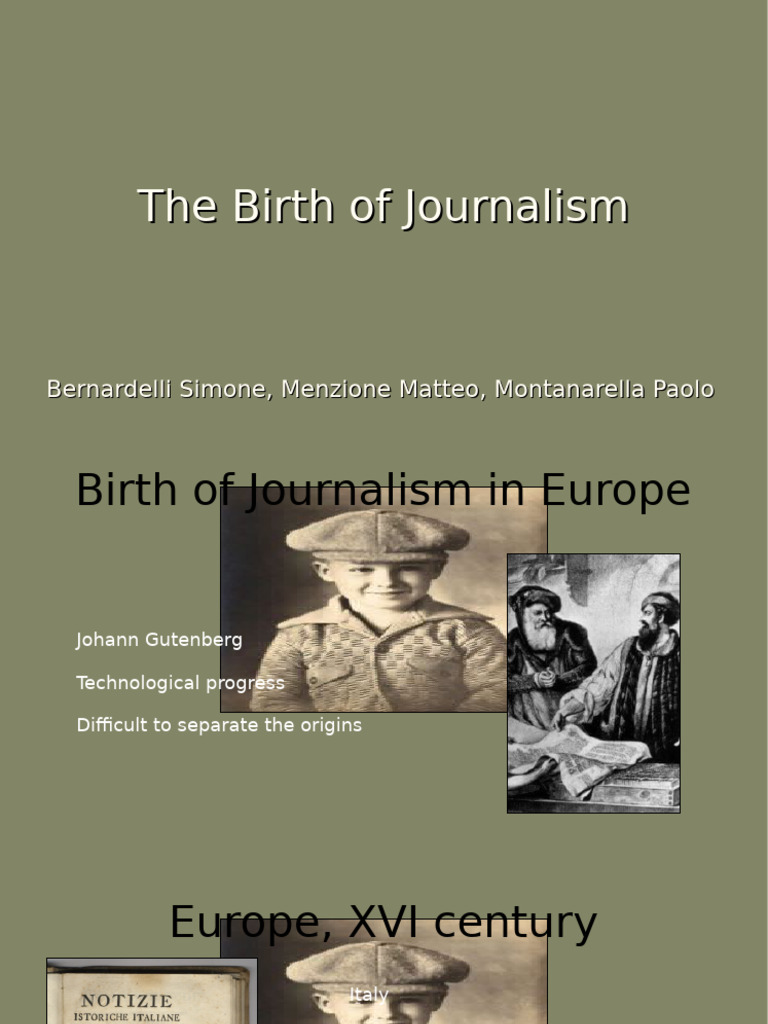 Birth of Journalism in Europe | PDF