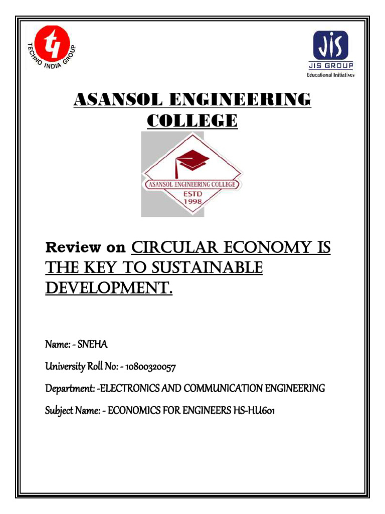 Circular Economy: Key to Sustainable Development | PDF | Waste ...