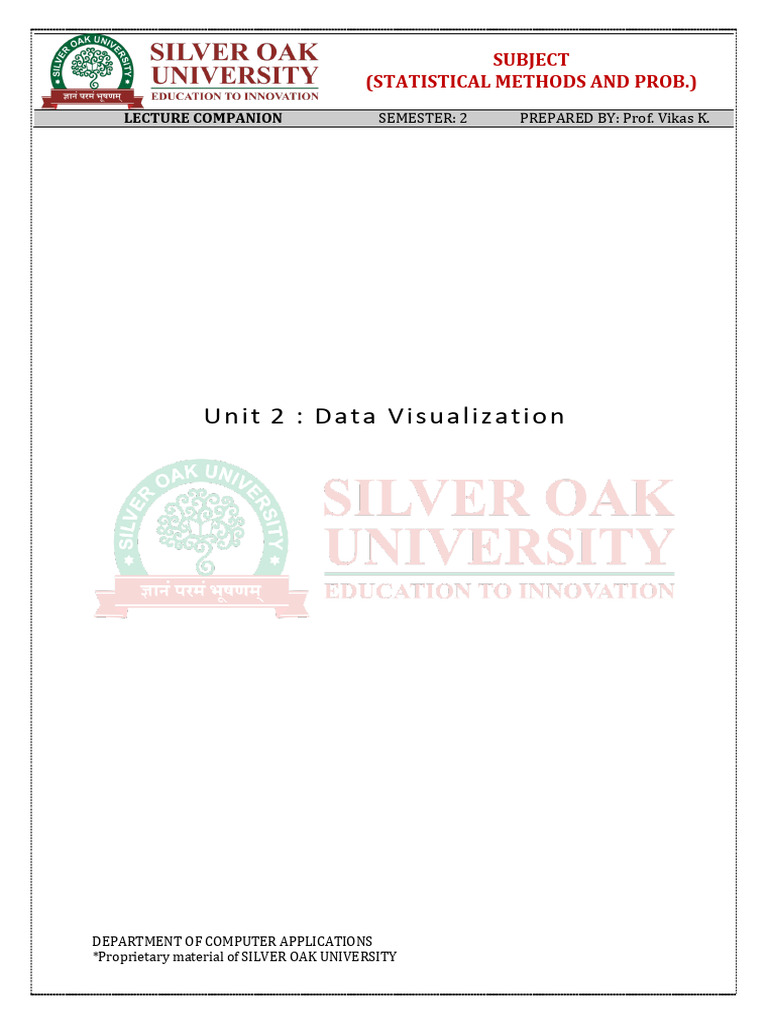Unit 2 - Data Visualization PDF | PDF | Chart | Infographics