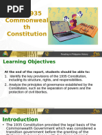 1935 Philippine Constitution | PDF