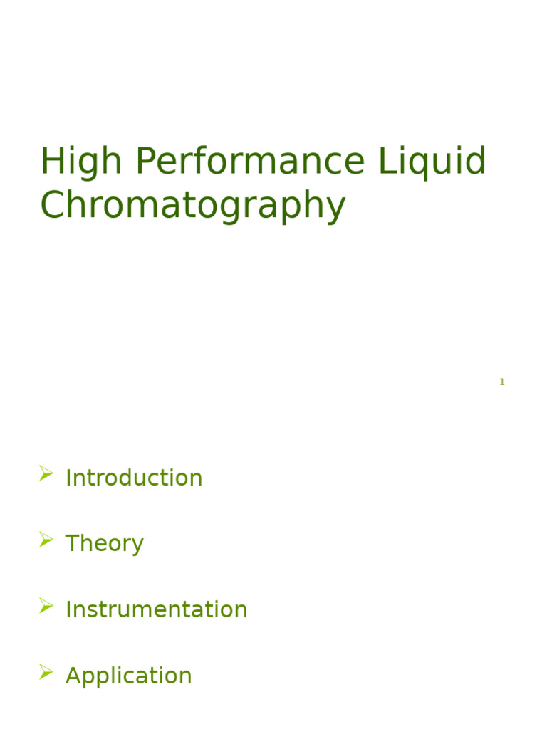 HPLC Chromatography | PDF | High Performance Liquid Chromatography ...