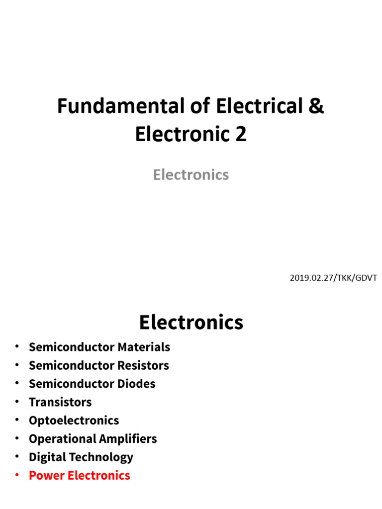 GDVT - Electronics Part 4 | PDF