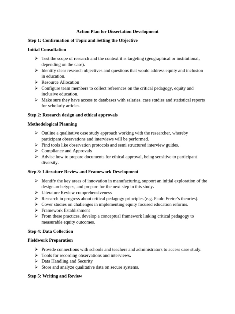 Action Plan and Outline | PDF