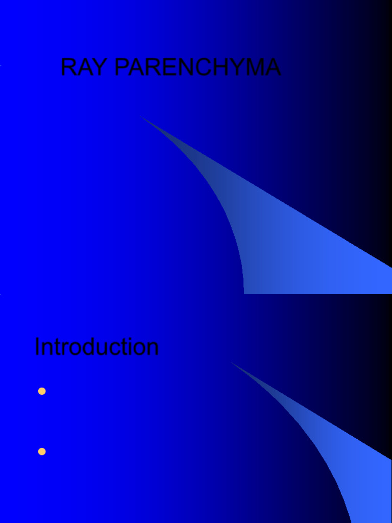 Ray Parenchyma | PDF