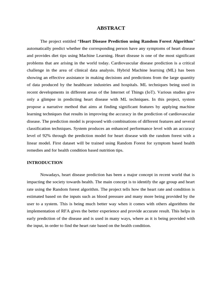 Heart Disease Prediction - Medical Image Analysis - Robust Healthcare ...