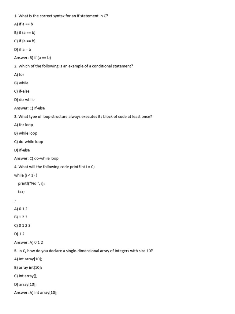 c Program Unit 2 | PDF | Control Flow | Computer Science c Program Unit 2 | PDF | Control Flow | Computer Science