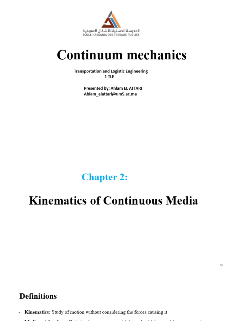 MMC Cours (2) 1 LTE | PDF | Stress (Mechanics) | Continuum Mechanics