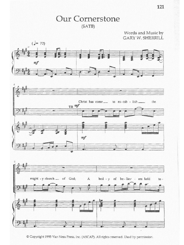 Our Cornerstone Choir Piece | PDF