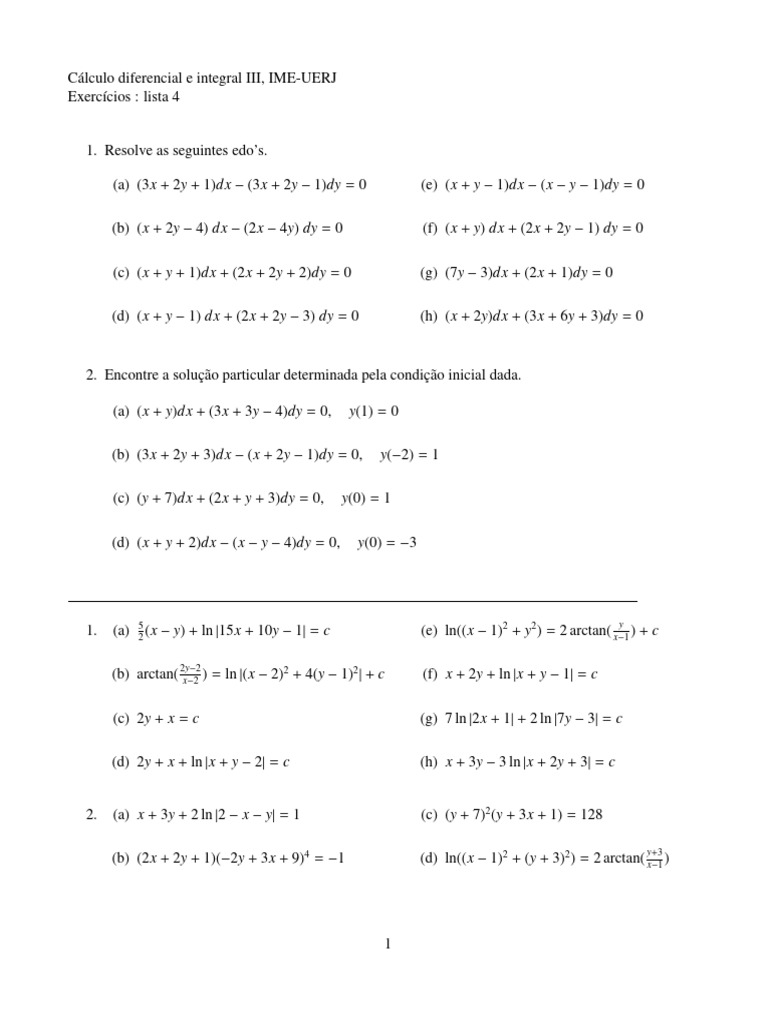 Lista4 Calculo3 | PDF