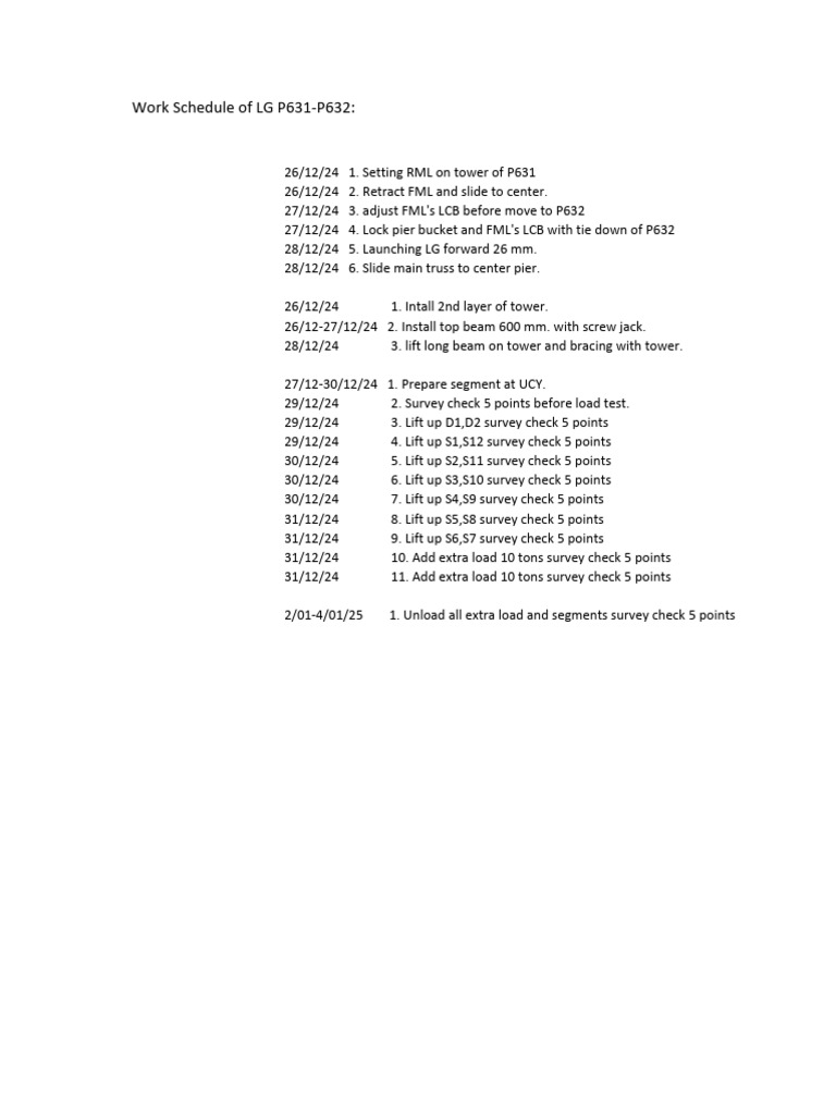 Work Schedule of LG P631-P632 Rev.02 | PDF