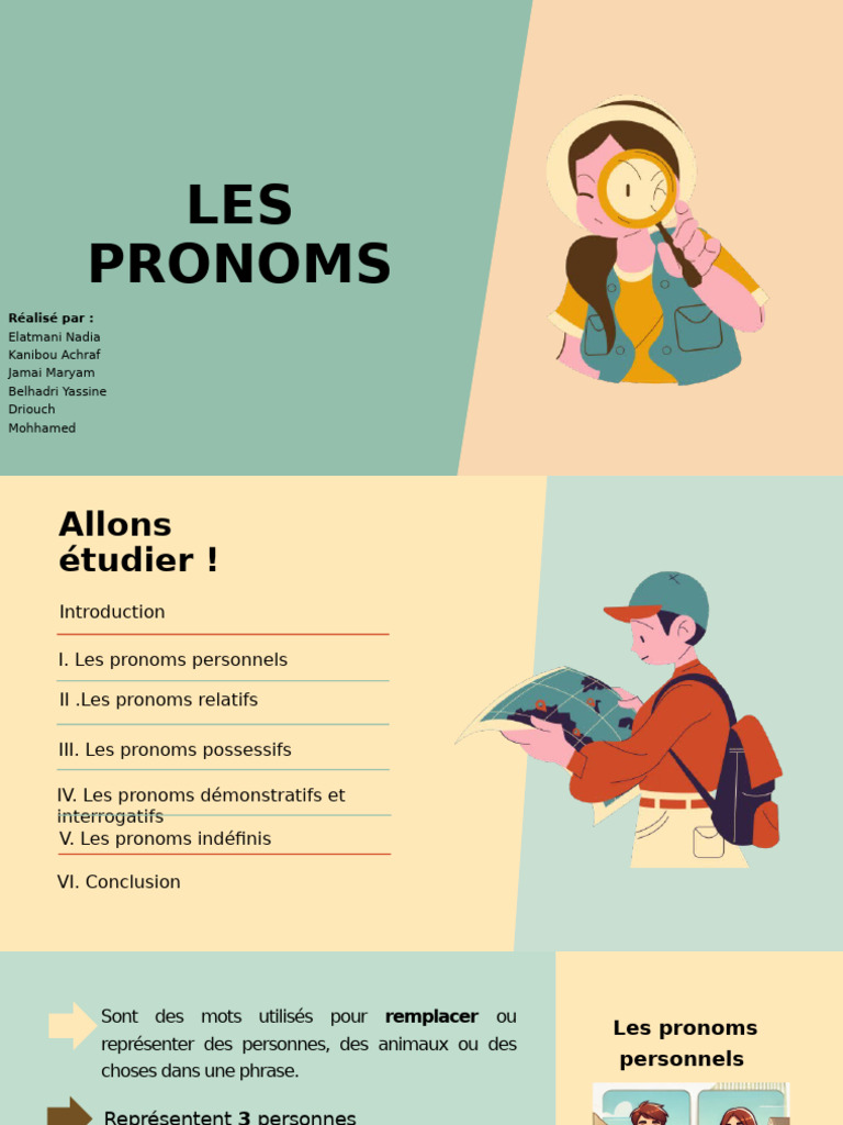 Guide Complet des Pronoms Français | PDF | Genre grammatical | Pronom